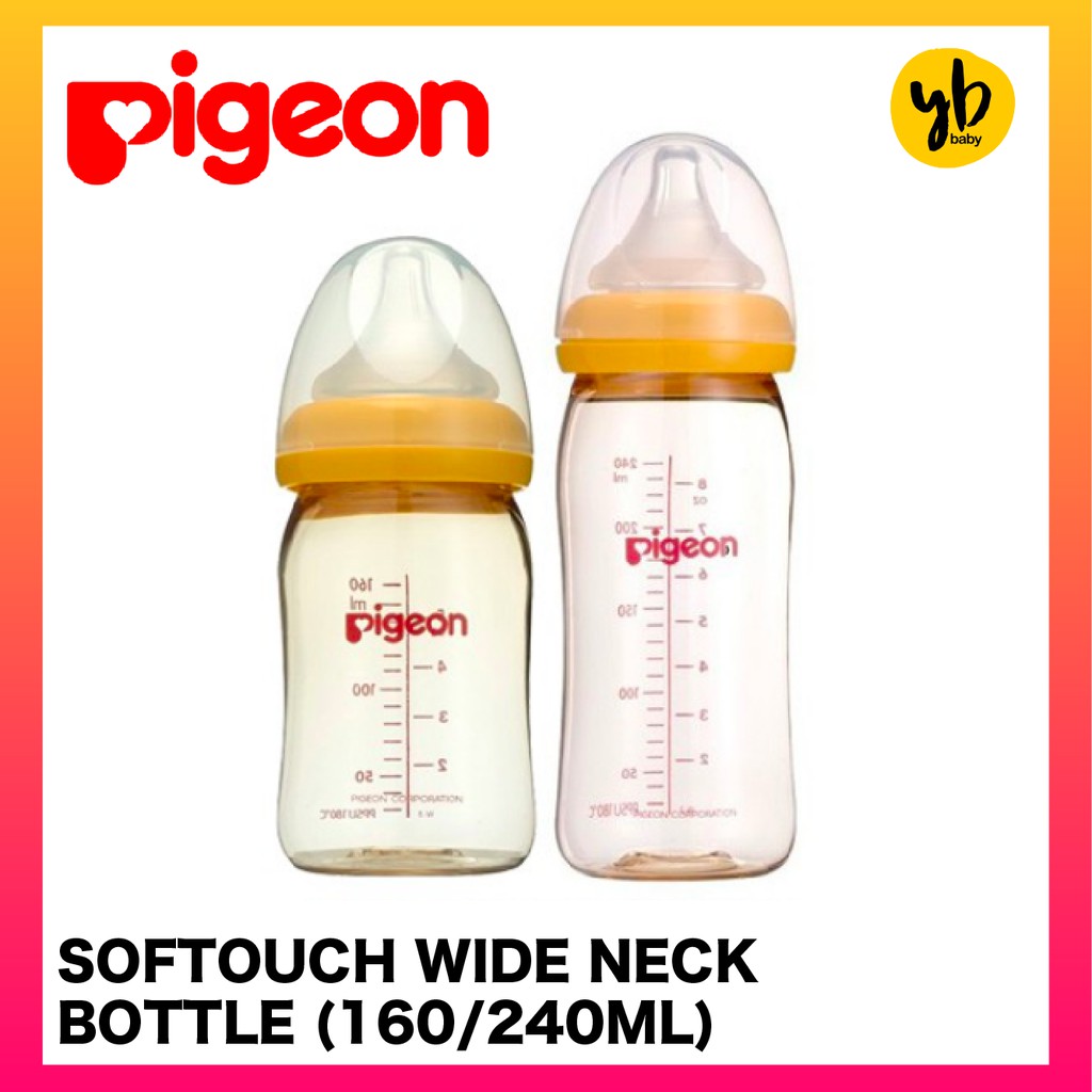 [ORIGINAL] Pigeon PPSU Softouch Wide Neck Bottle (160ml/240ml) | Shopee Malaysia