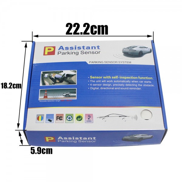 Car Backup Reverse Assistant System Buzzer Alarm Kit With 2 Black Rear ...