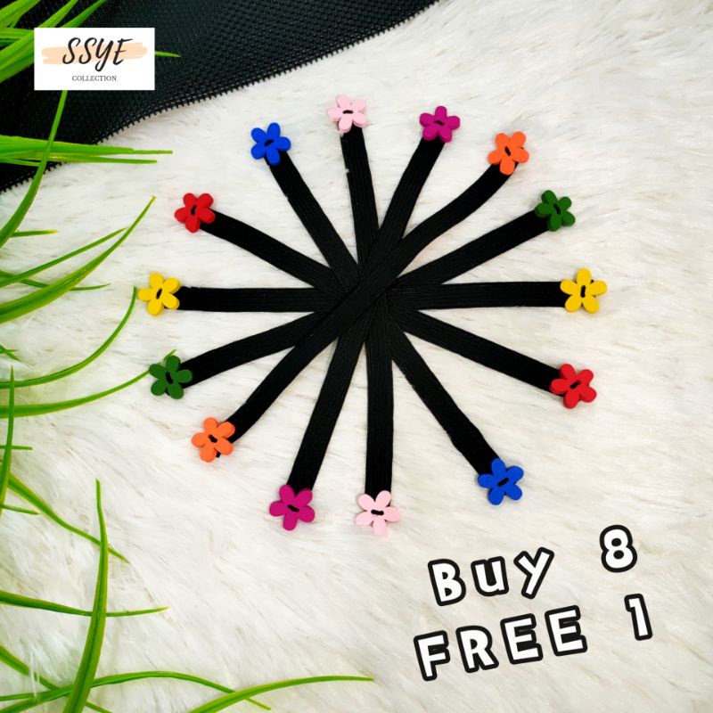 (Flower Buttons) Tali Mask/Face Mask Extenders/Adapter/Connector ...