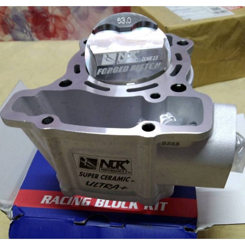 NLK Racing Honda Rs150 Rsx PERFORMANCE Racing Ceramic Forged pisotn BLOCK Kits Ultra ++ 62mm ...