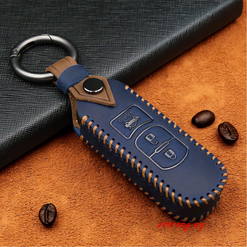 Keyless Remote Car Key Leather Protection Cover Casing key case Mazda ...