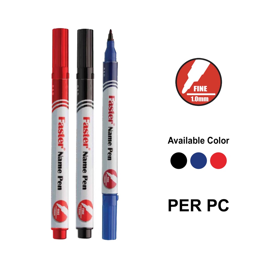 Faster Name Pen - Black / Blue / Red | Shopee Malaysia