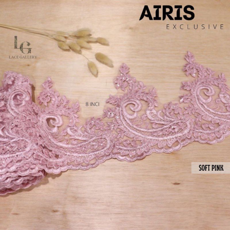 0.5m x 8 Inch Lace Border - Airis Exclusive by Lace Gallery | Shopee ...