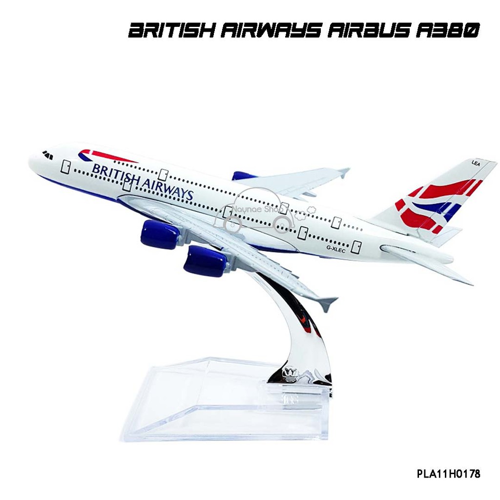 Airplane Model BRITISH AIRWAYS AIRBUS A380 (16 cm) Aircraft With ...