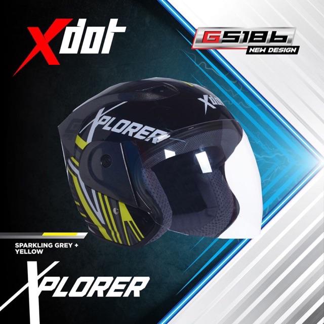 DESIGN BARU XDOT G518B HELMET XDOT G518 Helmet Motor Siap Visor 518b ...