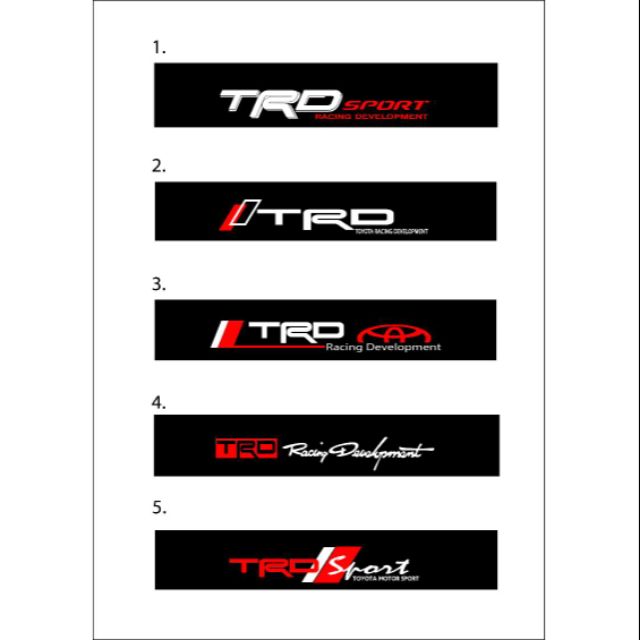 Front Windscreen Windshield Window Sticker TOYOTA TRD | Shopee Malaysia