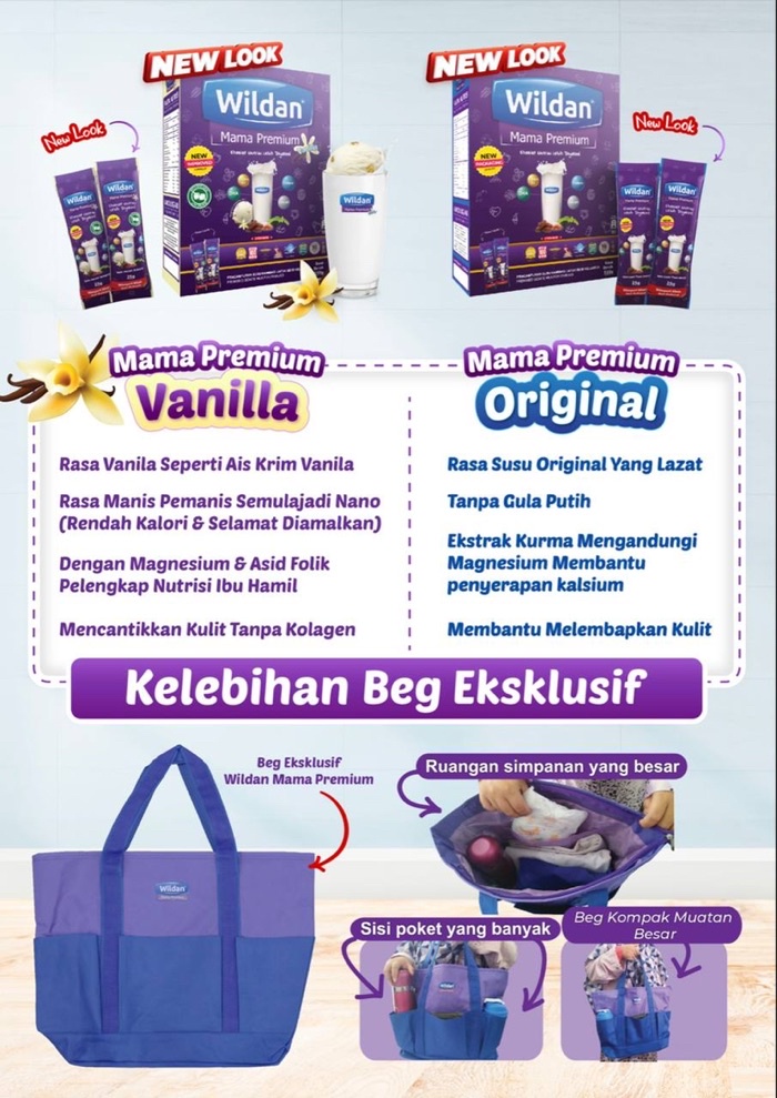 💙 Wildan Mama Premium Original Vanilla Susu Kambing Goat Milk Booster ...