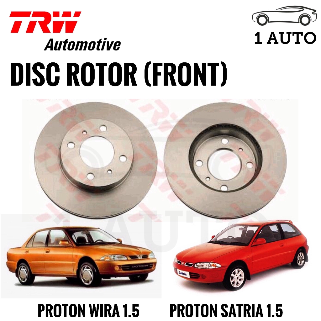 TRW FRONT DEPAN BRAKE DISC ROTOR for PROTON WIRA SATRIA 1.5 (1 PAIR = 2 ...