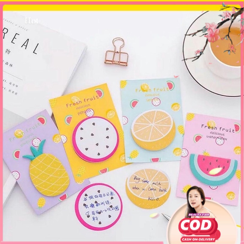 [BF] Cute FRUIT STICKY NOTES CUTE FRUIT/MEMO TO DO LIST NOTE/MEMO IT ...
