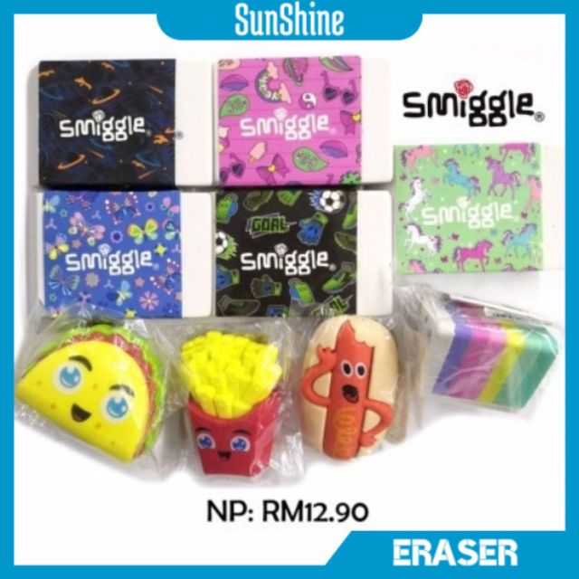 SMIGGLE Eraser Kids School Cute Cartoon (Pick Me / Whacky Friends ...