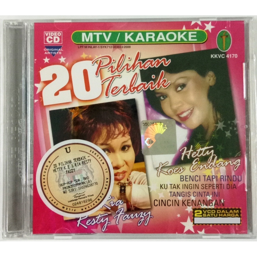 Hetty Koes Endang Dan Ria Resty Fauzy - 20 Pilihan Terbaik VCD MTV Karaoke | Shopee Malaysia