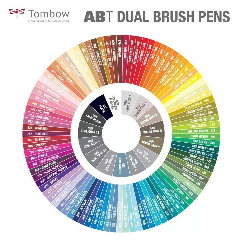 Tombow Dual Brush Pen (ABT) ( NEW COLOR) | Shopee Malaysia