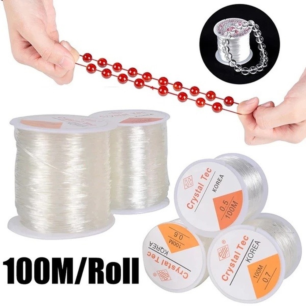100m Strong Elastic Crystal Beading Thread Cord Jewelry Making Necklace ...