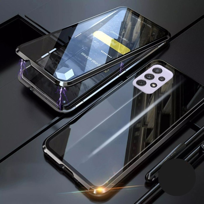 Samsung Galaxy A52s 5G Double Side Glass Magnetic Case Metal Cover ...