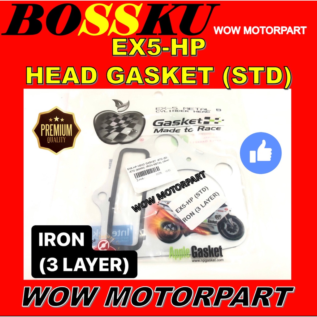 EX5-HP GASKET HEAD 50MM EX5 HP HEAD GASKET STD 50MM APPLE IRON EX5 HI ...