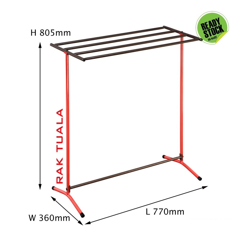 Penyidai Tuala / Penyidai Pakaian / Rak Tuala Besi / Towel Rack Stand ...