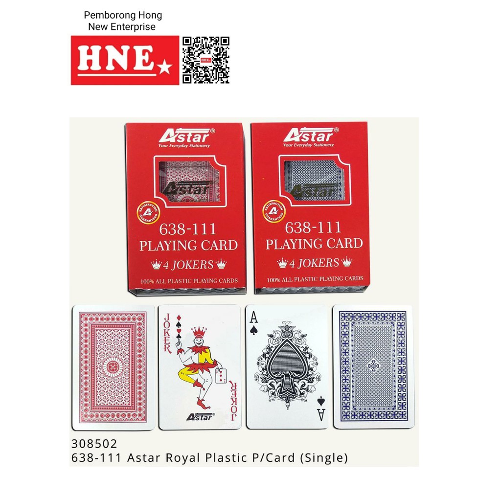 (12pcs) Royal Plastic Playing Card / Poker Kad Plastik 1 dozen | Shopee ...