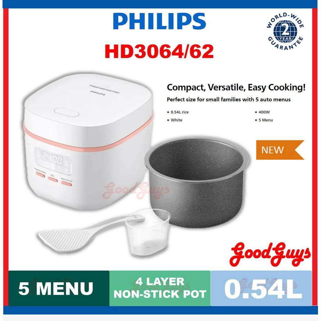 PHILIPS 3000 Series Mini Rice Cooker 0.54L (HD3064/62|HD3064) with 5 in ...