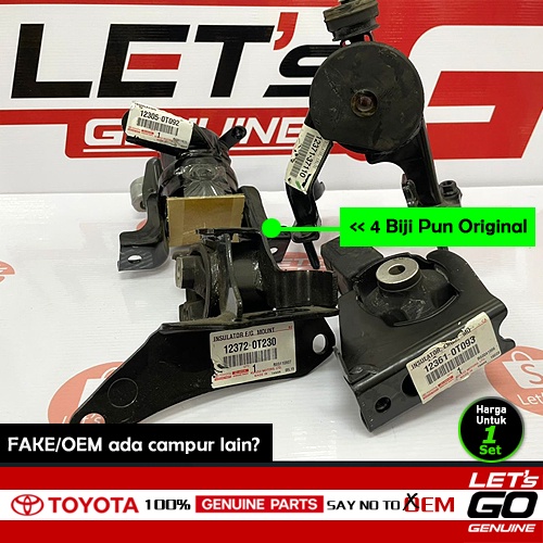 (Original) >> Altis 2.0 (2010-) Engine Mounting Set (4pcs) ZRE143 12305 ...