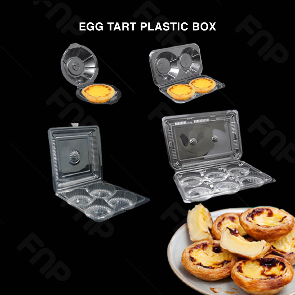 Compartment OPS Plastic Box Egg Tart Portuguese Tart Disposable ...