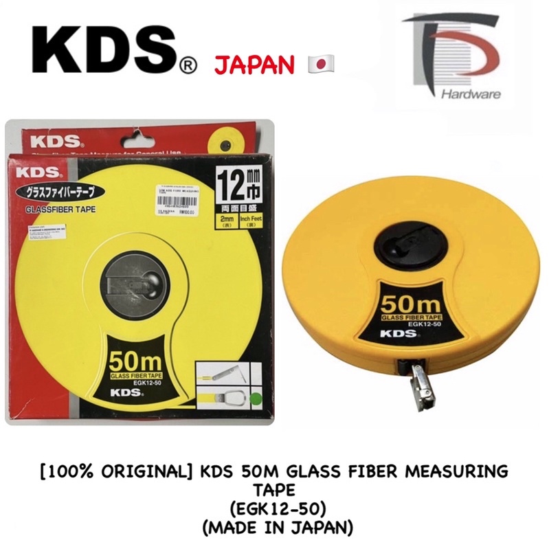 [100% ORIGINAL] KDS 50M GLASS FIBER MEASURING TAPE (EGK12-50) (MADE IN JAPAN) | Shopee Malaysia