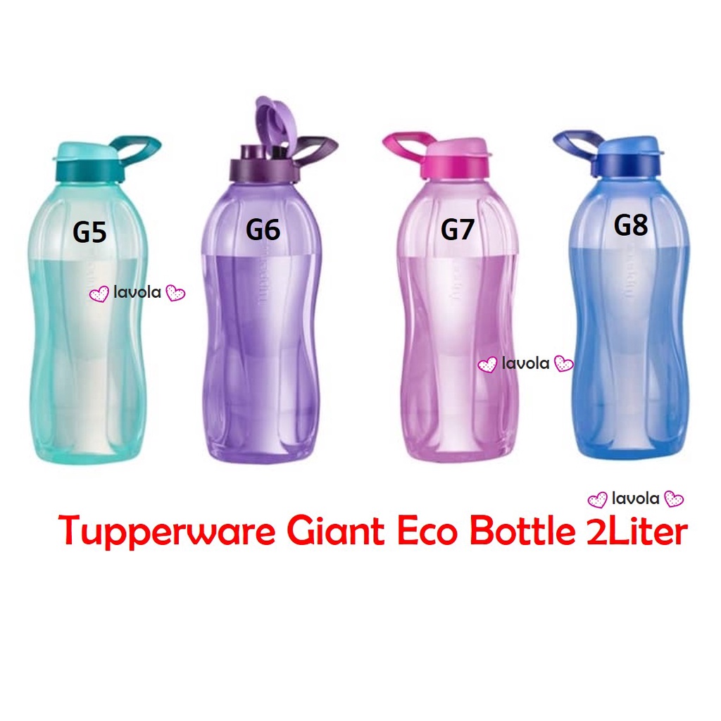 Tupperware Giant Eco Bottle 2L (1 unit), botol air besar giant, flip ...