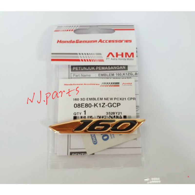Original Honda PCX 160 Emblem (GOLD) | Shopee Malaysia