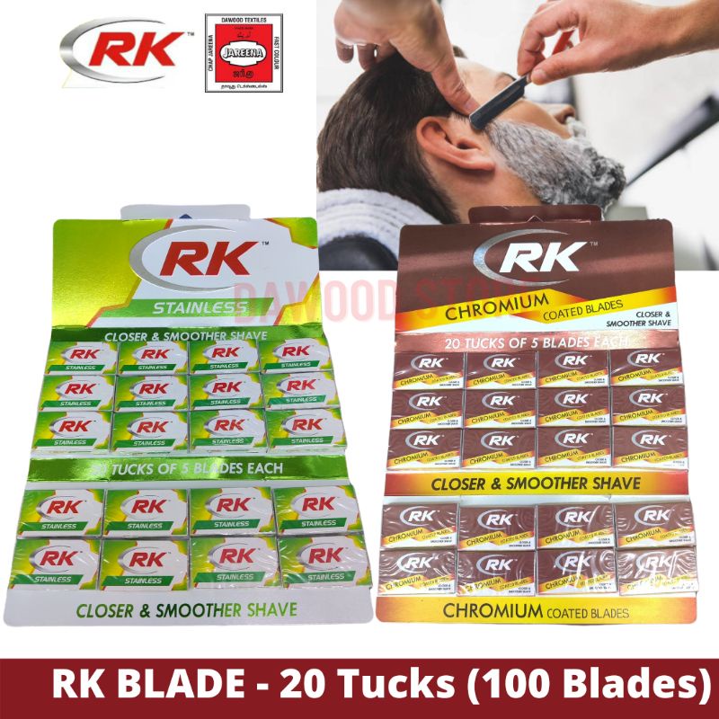 RK Blade Stainless Steel & Chromium Coated Double Edge | Very Sharp For ...