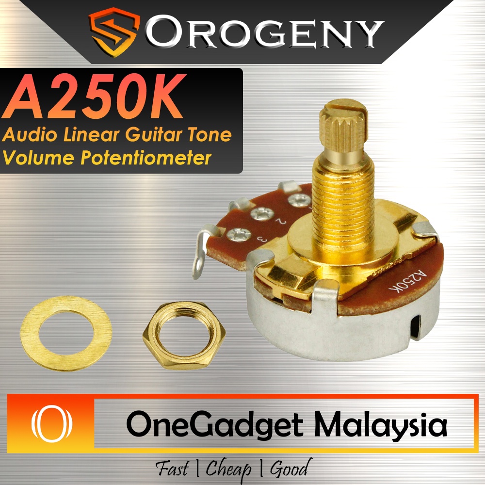 Orogeny Gold A250K B250K A500K B500K Audio Linear Guitar Tone Volume ...