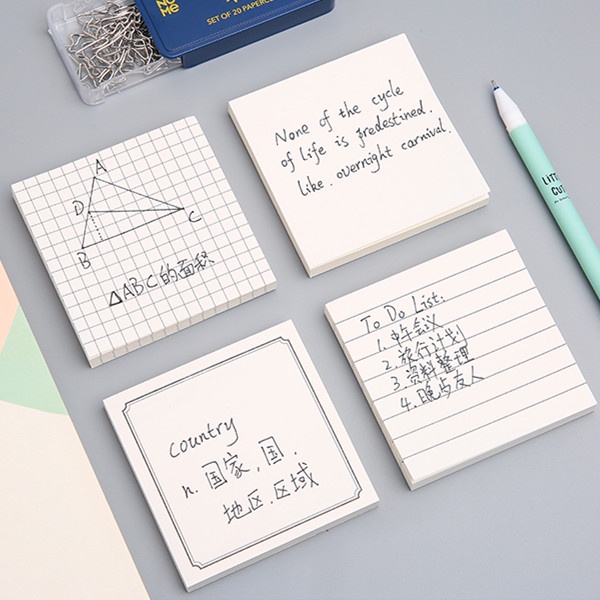 White Blank Sticky Notes Student Office Stationery Message Mark Sticky ...