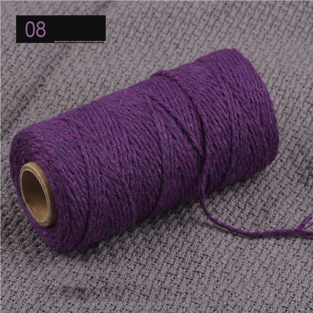 100m Long/100Yard Pure Cotton Twisted Cord Rope Artisan String Crafts ...
