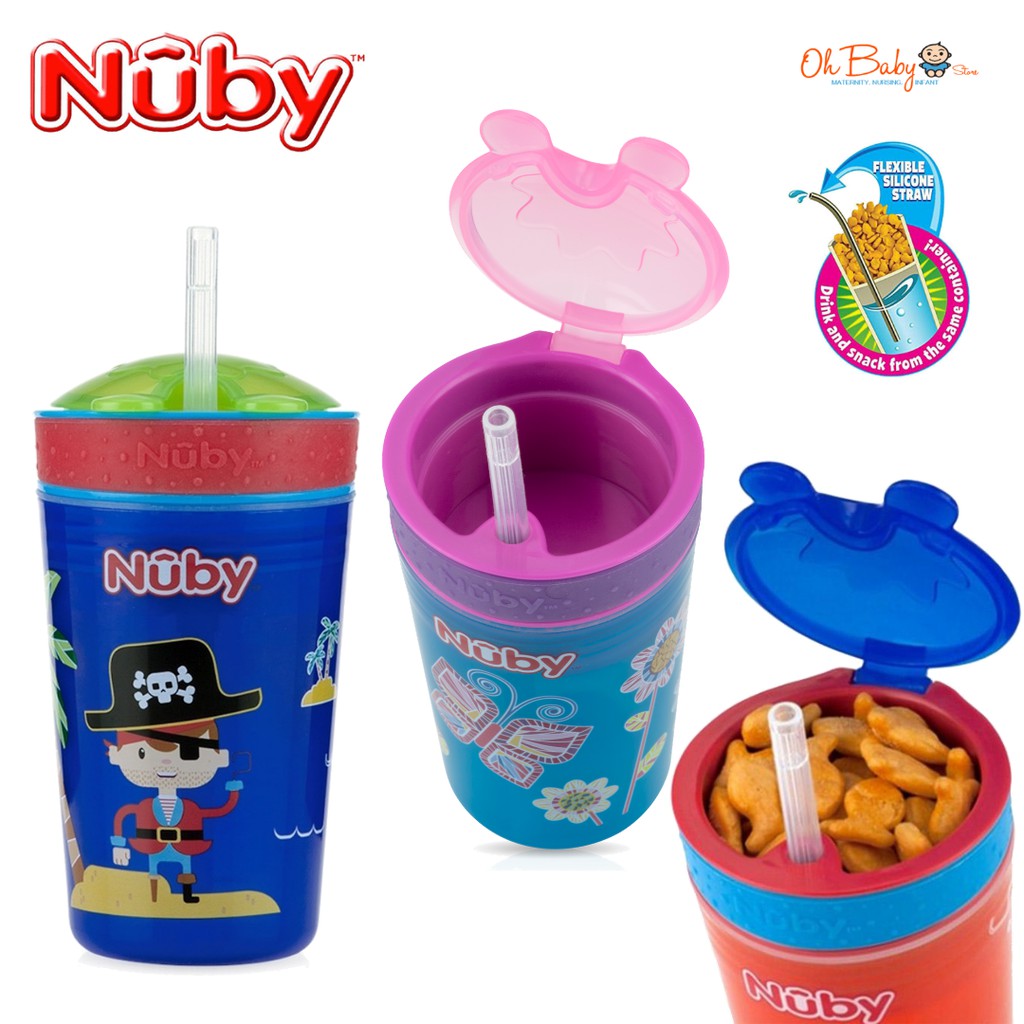 Nuby Snack N' Sip Cup 12m+ (270ml/9oz) | Shopee Malaysia
