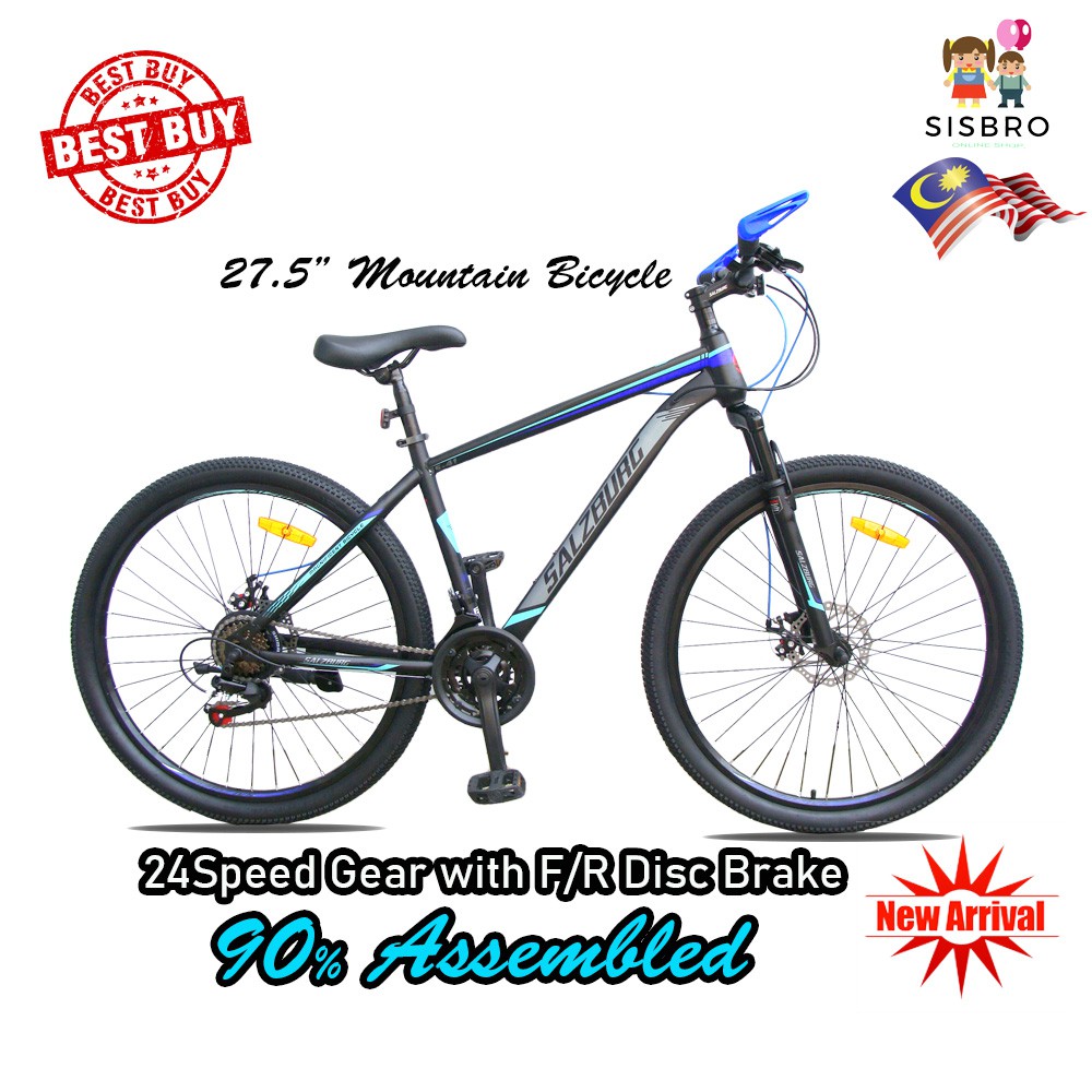 MTB Basikal Dewasa 27.5" Mountain Bicycle 24 Speed Gear MTB Bike Remaja ...
