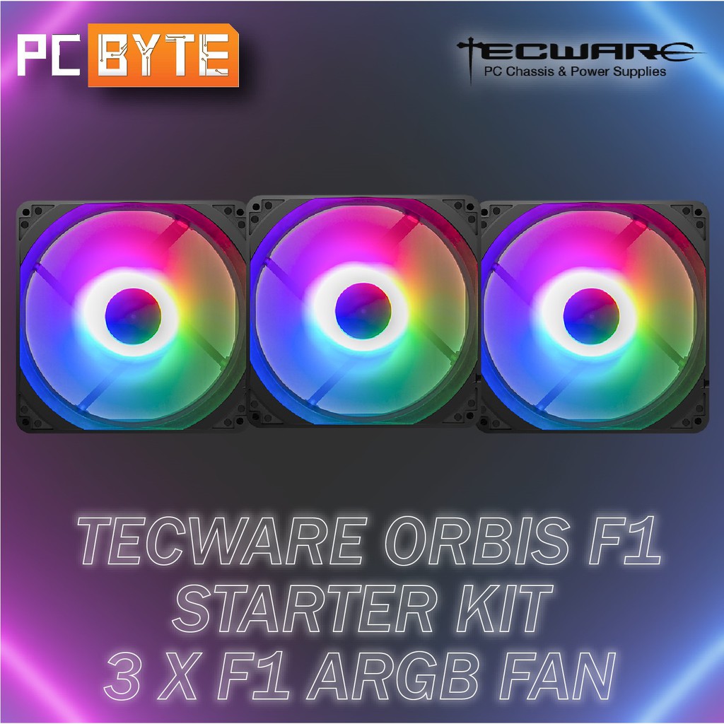 Tecware Orbis F1/Orbis F3 Starter Kit With 3x F1/F3 ARGB Fan (Without ...