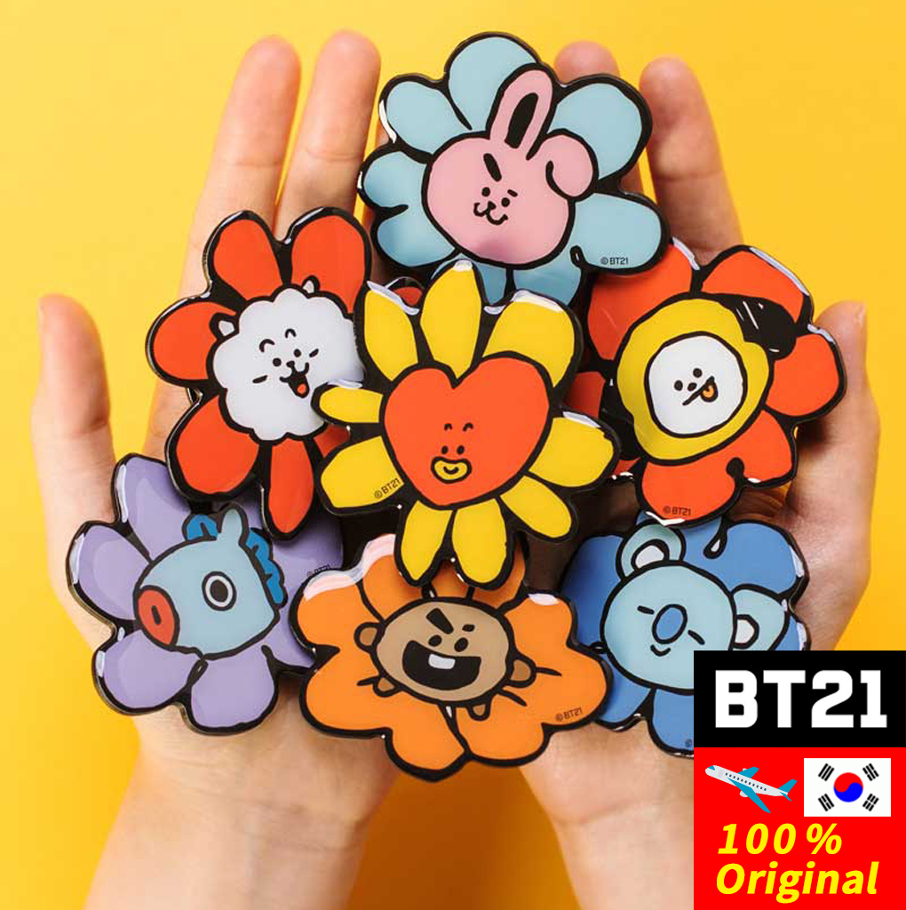 BTS BT21 Flower Tok Apoxy Stand Safe grip | Shopee Malaysia