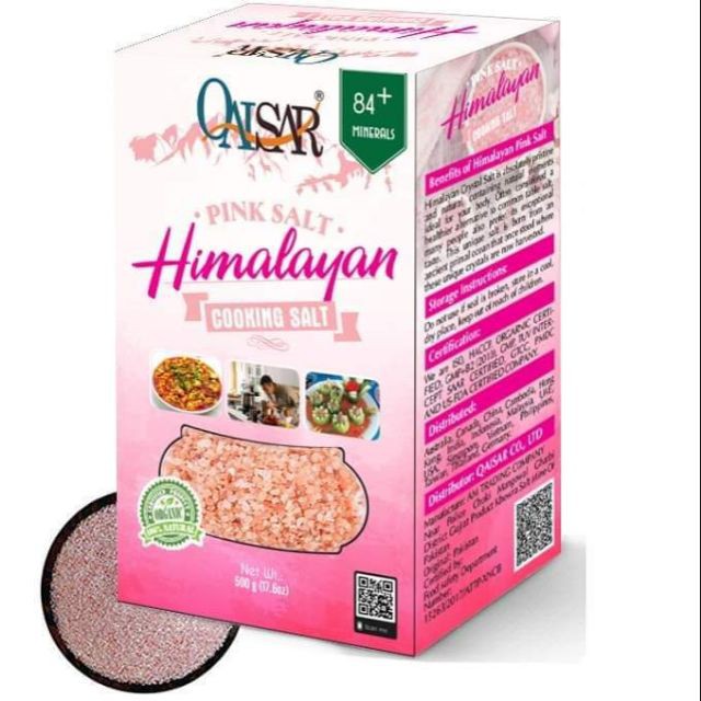 Qaisar Himalayan pink salt 1 kg (2 boxes of 500gr) | Shopee Malaysia