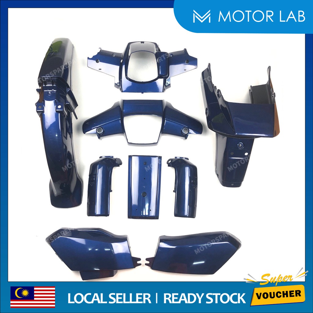 HONDA EX5 HIGH POWER HP EX5 DREAM FULL COVERSET COVER SET DARK BLUE BIRU GELAP | Shopee Malaysia