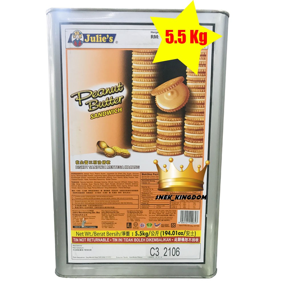Julie's Julies Love Letter Assorted Tin Biscuit Chocolate Peanut Butter ...
