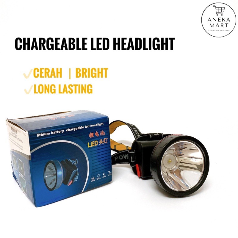 (PREMIUM QUALITY)LED Headlight Headlamp/Lampu Kepala (Lithium Battery ...