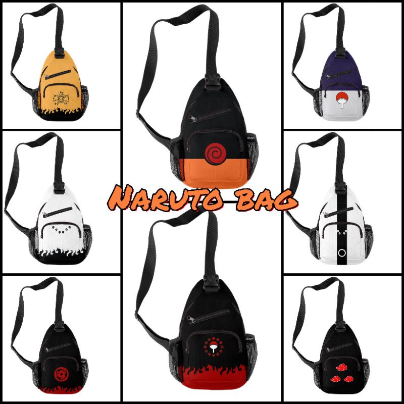 NARUTO BAG SLING BAG CASUAL CROSSBODY BAG TRAVEL UNISEX ANIME SASUKE ...