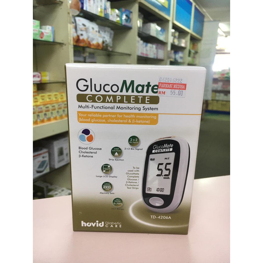 Alat Cek Gula Dalam Darah GlucoMate Complete Monitoring System Blood ...