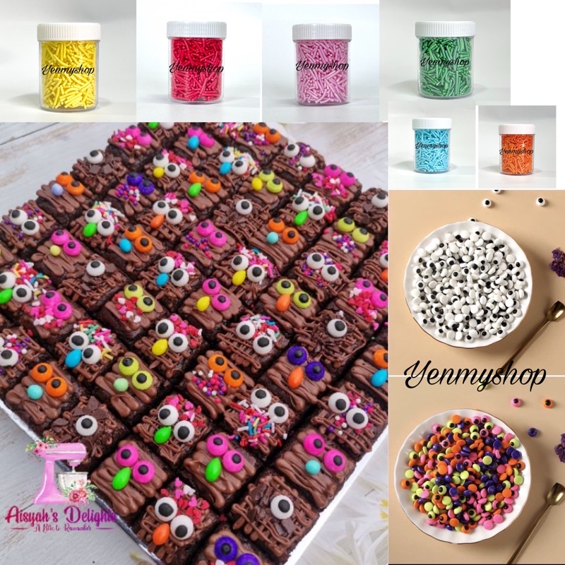 Eye Sprinkles Rice sprinkle Cake Decoration Manik Kek Murah Topping ...