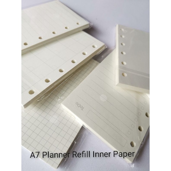 A7 6 Holes Planner Refills NoteBook Inner Paper A7活页本内芯 | Shopee Malaysia