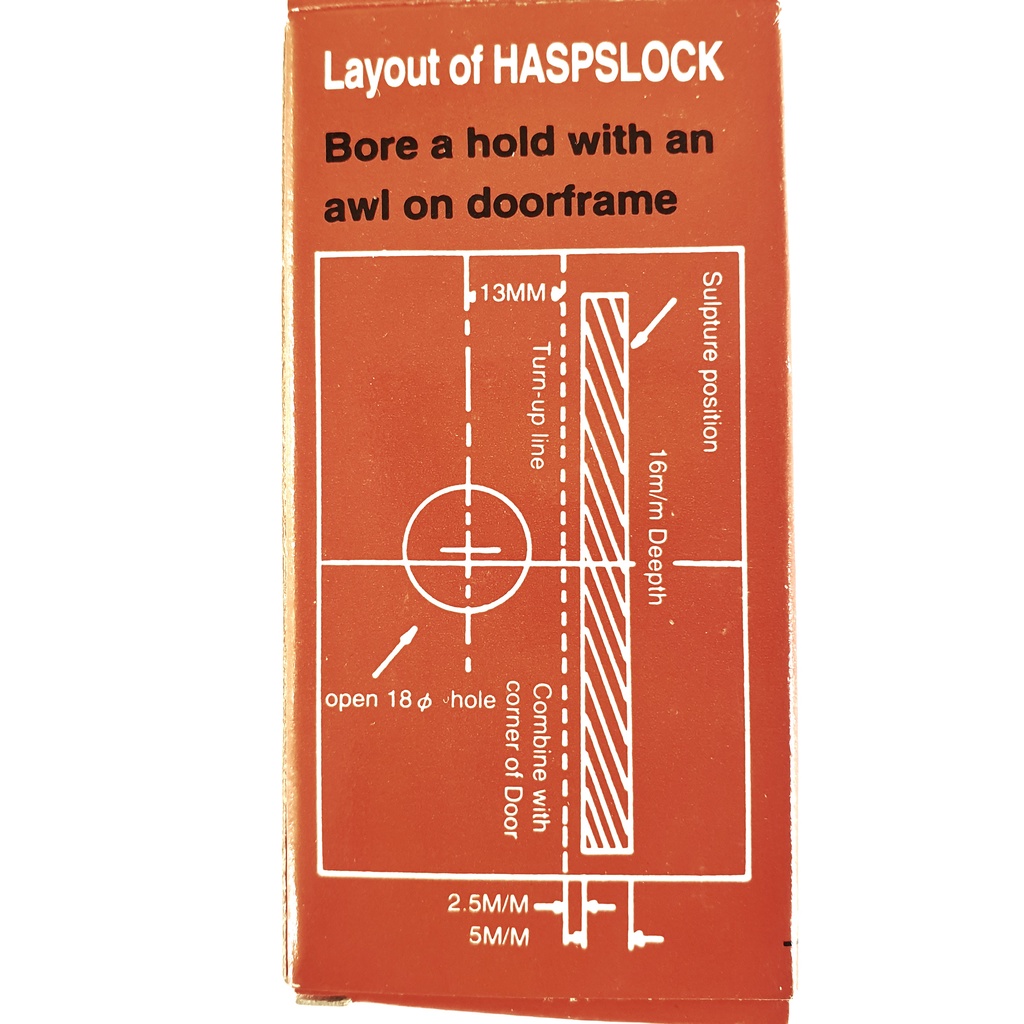 Seabird® Sliding Keyless Door Latch Haspslock Lock Pintu Tandas Pintu ...