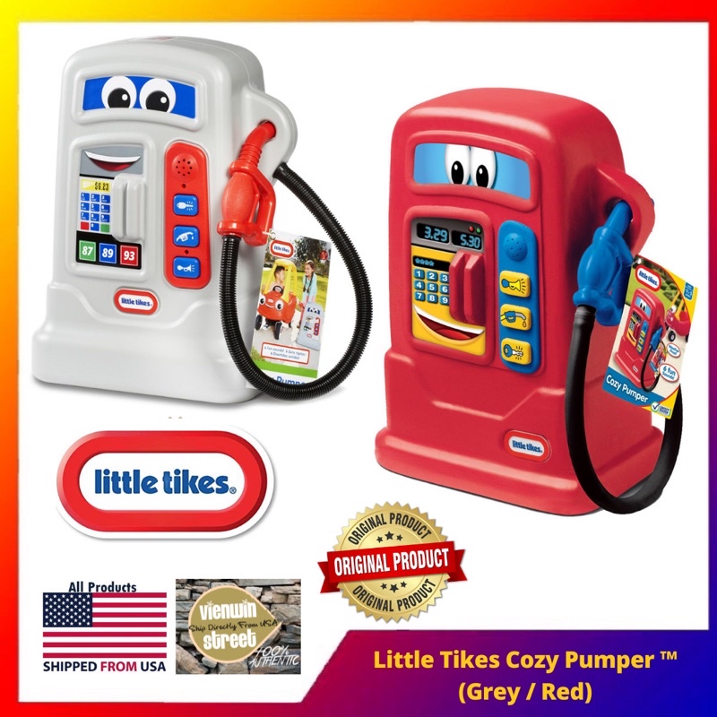 Little Tikes Cozy Pumper (Grey / Red) | Petrol Station Pretend Play ...