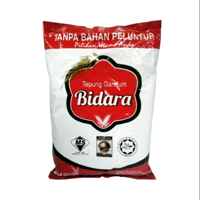 Tepung Gandum Bidara Flour 1kg ( Tanpa Peluntur / Unbleached Flour ...