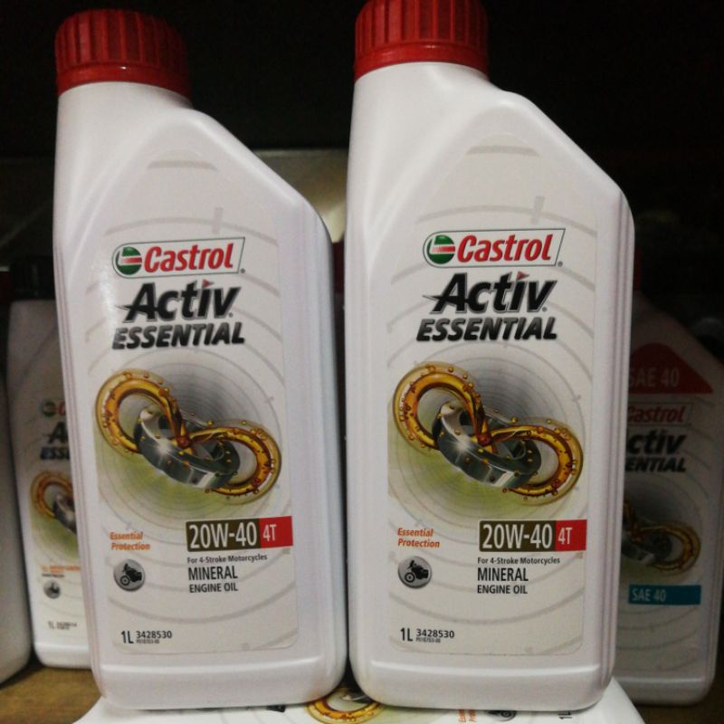 Castrol Go 4T Oil 20w40 / 4T ACTIV ESSENTIAL SAE 40 / API SG MA2 100% ...
