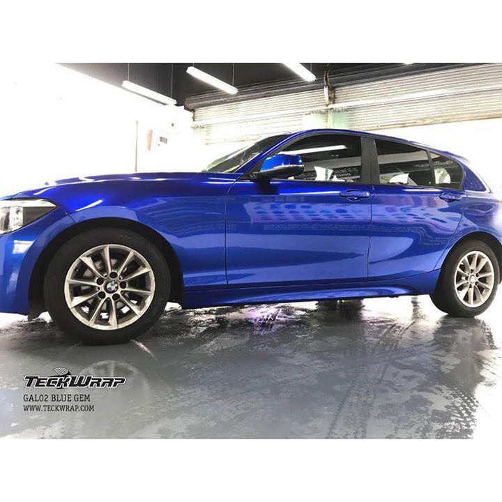 TECKWRAP USA GAL02-HD Gloss Aluminium Blue Gem Premium Car Wrap Vinyl ...