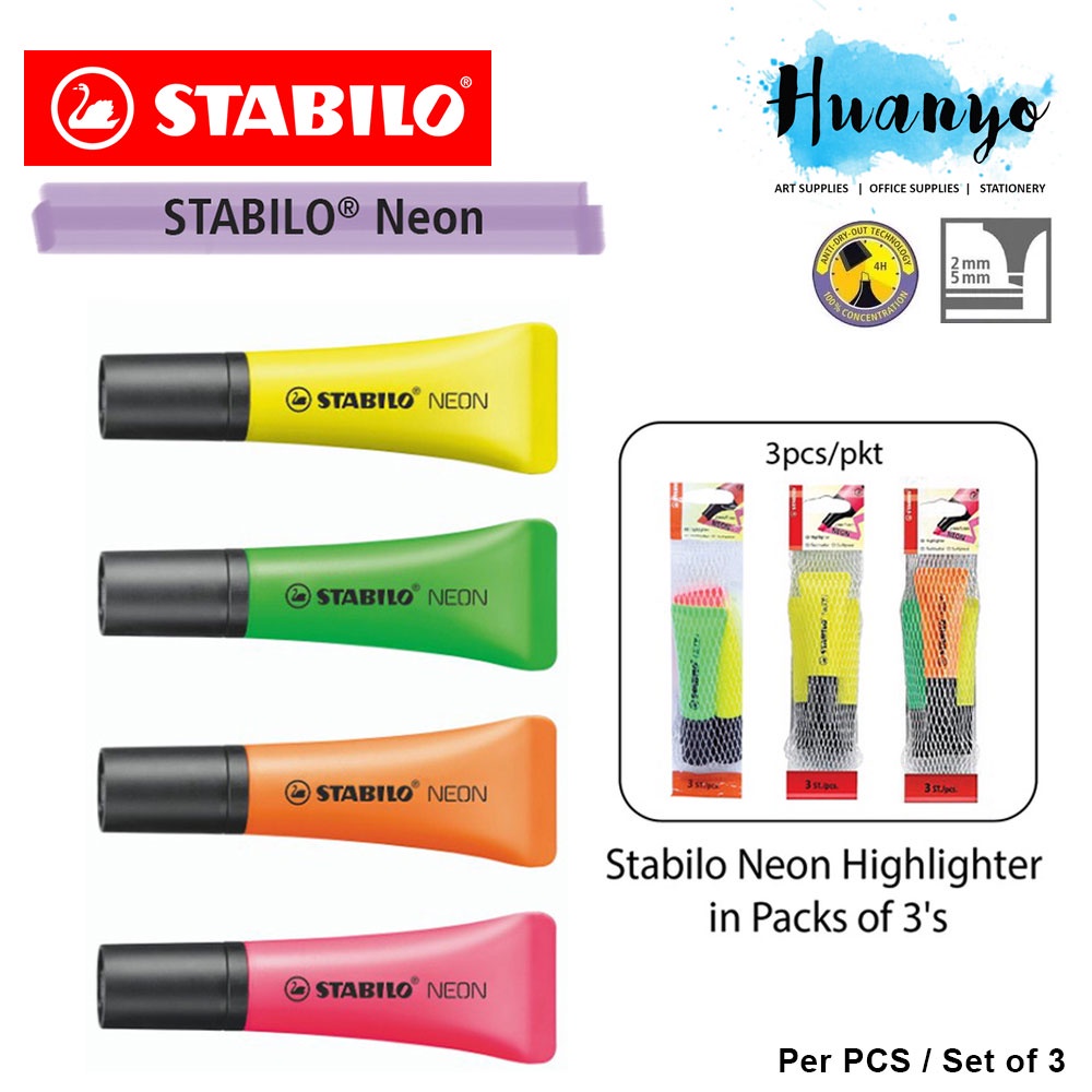 Stabilo Boss Neon Fluorescent Highlighter Textliner Pen (Per PCS/Net ...