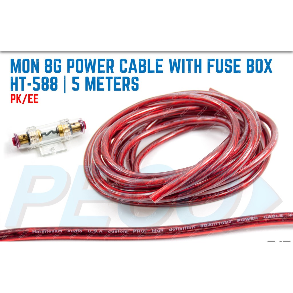 HT-588 UNIVERSAL 8GA POWER CABLE WITH FUSE BOX (5M) | Shopee Malaysia